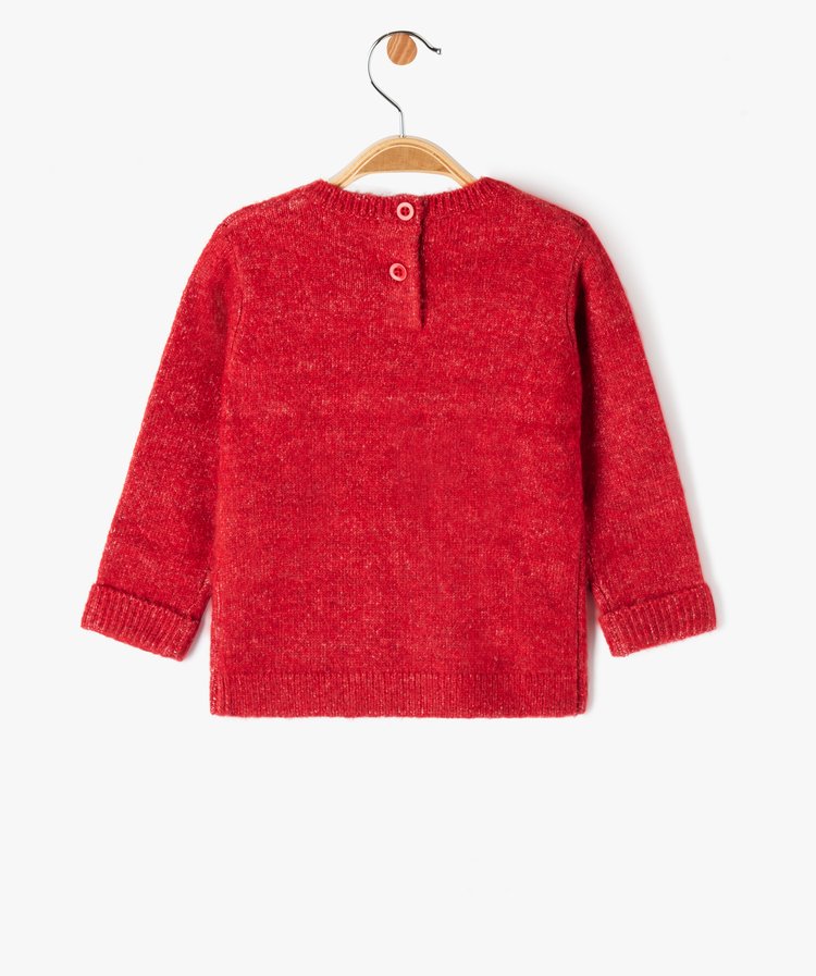 Pull de Noël en maille douillette bébé garçon rouge | GEMO