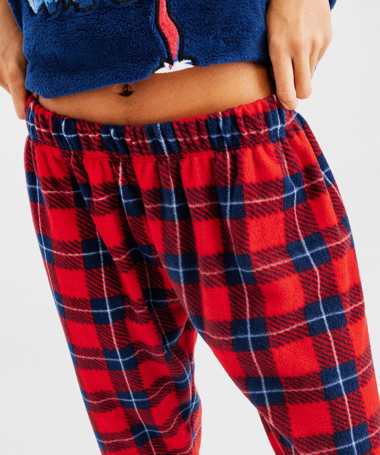 Pyjama de Noël chaud motif Stitch femme - Disney bleu | GEMO