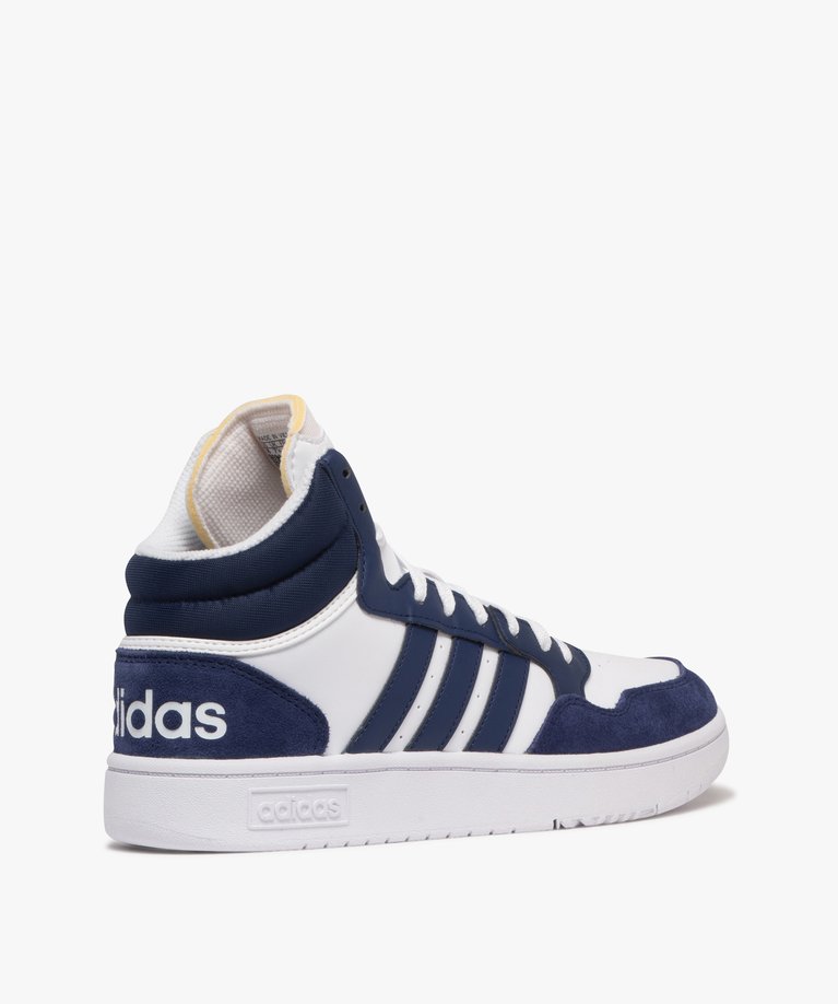 Baskets homme mid-cut Hoops à lacets - Adidas blanc | GEMO