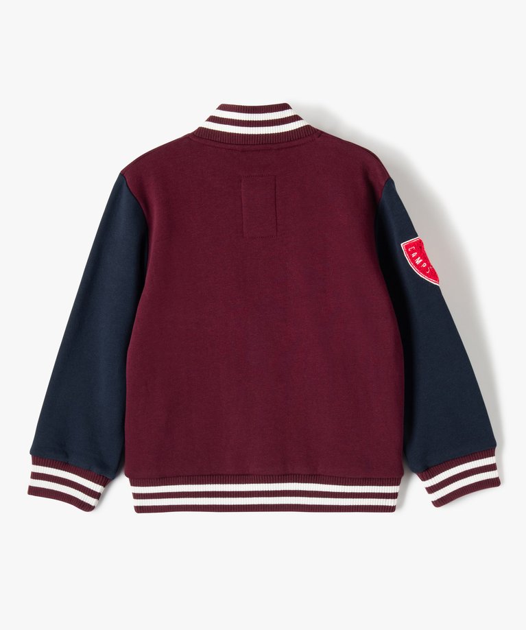 Sweat molletonné avec manches contrastantes garçon - Camps... rouge ...