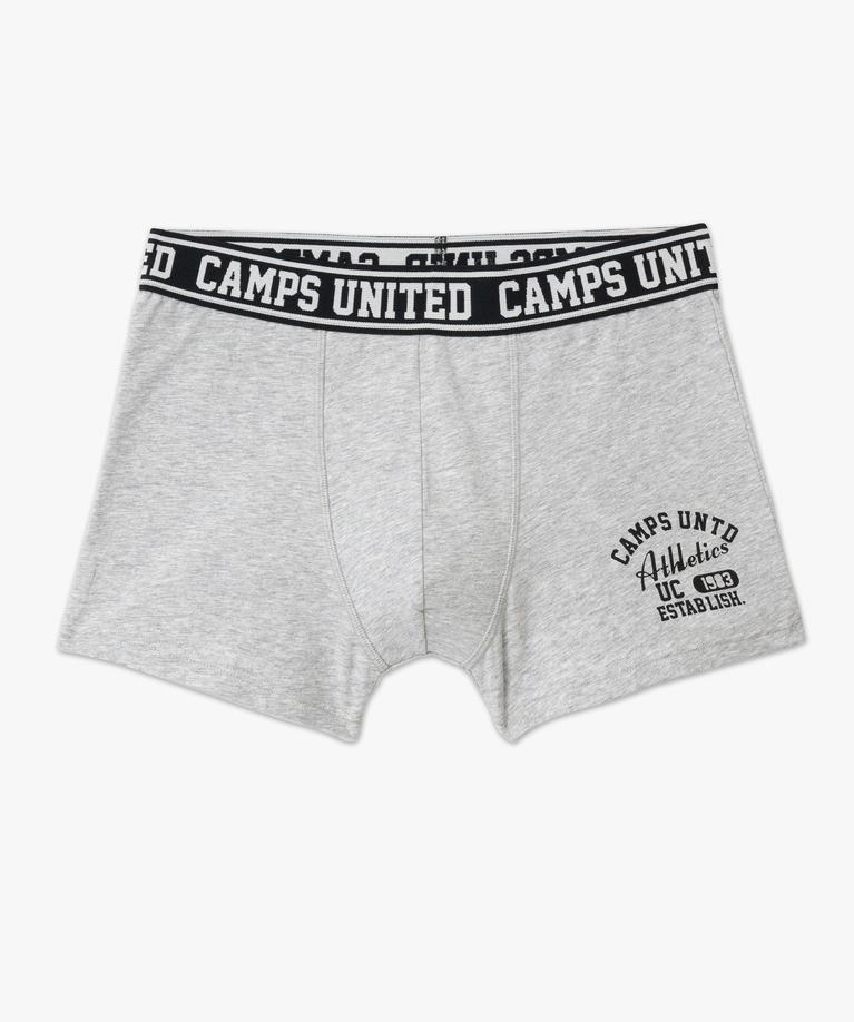 Boxer en coton extensible imprimé homme - Camps United gris vif | GEMO