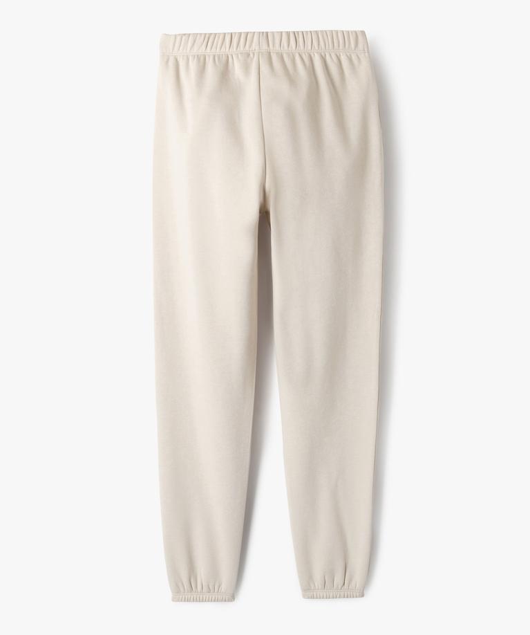Pantalon de jogging molletonné fille beige | GEMO
